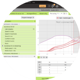 Figure 1: Screenshot of Phonak Target 10.0 with a new color scheme.